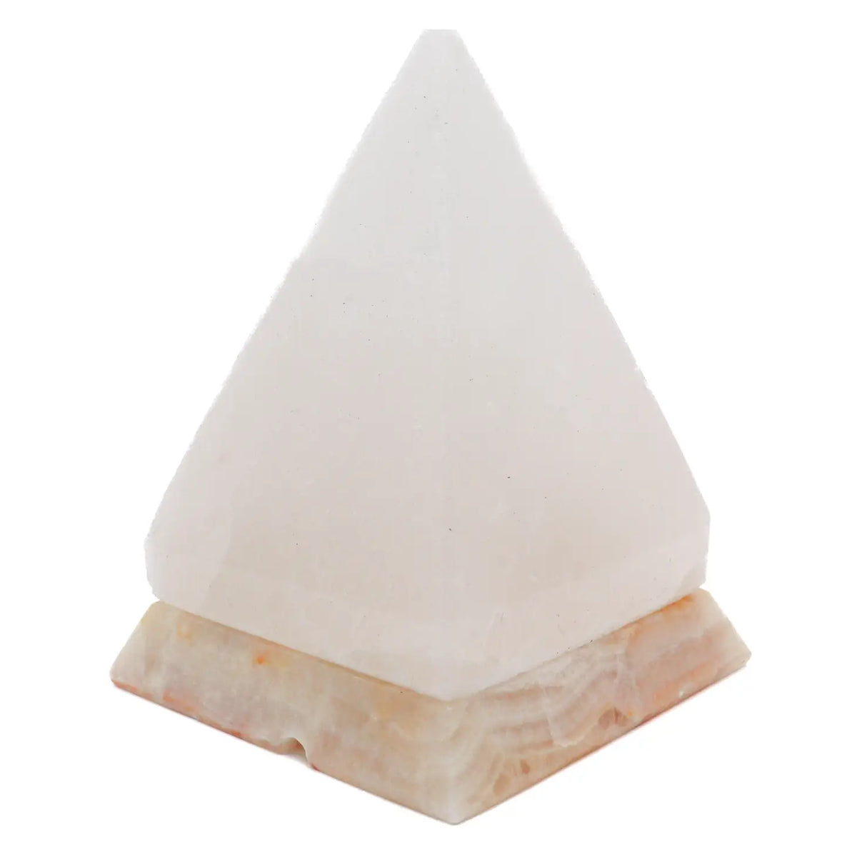 Pyramid Salt Lamp White – 5 Star Salt Caves
